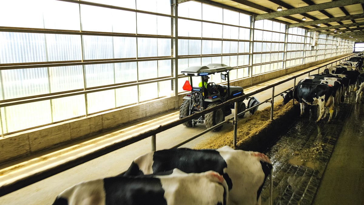 MK-V Dairy Feed Pusher | Monarch Tractor