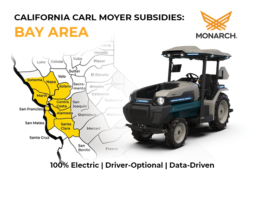Bay Area Carl Moyer Subsidy Program | 100% Electric Monarch Tractor