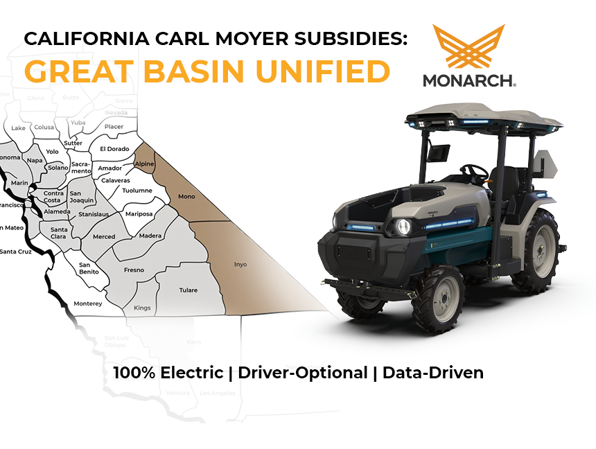 Great Basin Carl Moyer Subsidy Program | 100% Electric Monarch Tractor